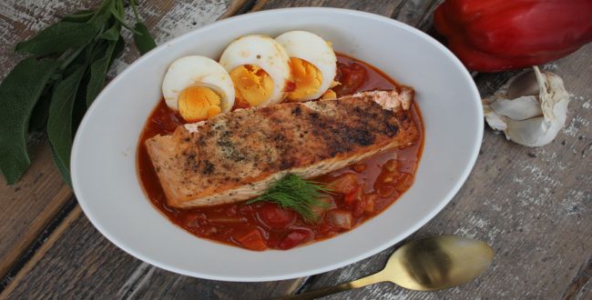 Shakshuka mit Lachs
